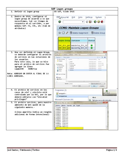 Sap Logon Groups Pdf Puerto Redes De Computadoras Protocolos De Internet