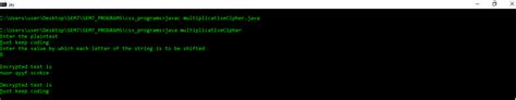 Java Program On Multiplicative Cipher CODEDOST