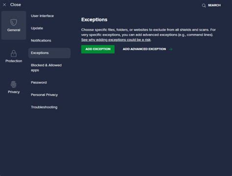 Configuring Antivirus Exceptions