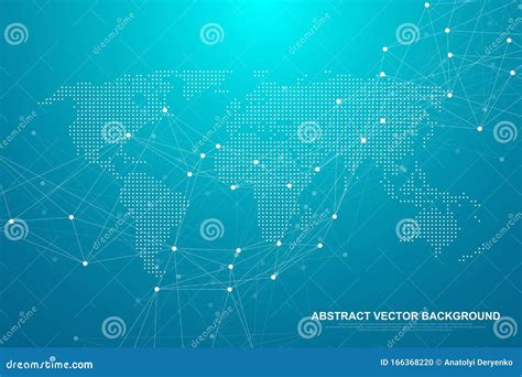 Abstract Big Data Visualization Digital Network Connection Concept Background Artificial