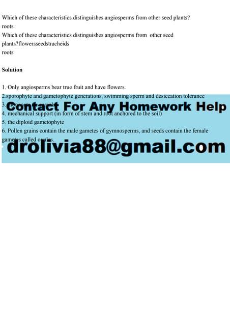 Which Of These Characteristics Distinguishes Angiosperms From Other Pdf