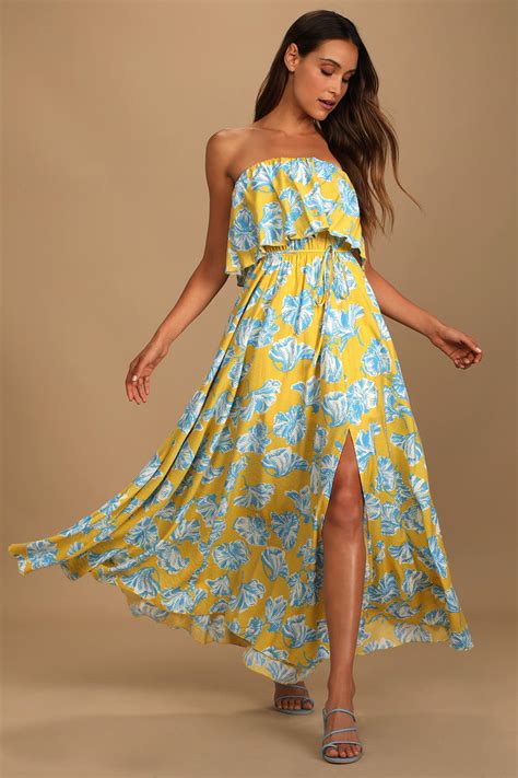 Strapless Summer Maxi Dresses