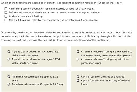 Solved Which Of The Following Are Examples Of
