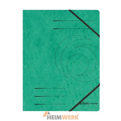 Eckspanner Mappe A4 Grün Aus Karton