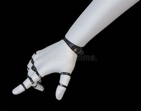 robot hand pointing index finger isolated stock illustration illustration of business