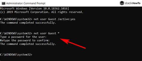 How To Enable Guest Account In Windows 10 Using Cmd Stackhowto