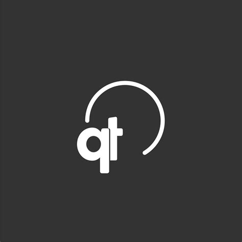 Qt Initial Logo With Rounded Circle Vector Art At Vecteezy