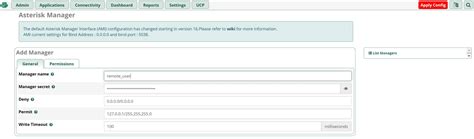 ami asterisk manager interface configuration hotkey404