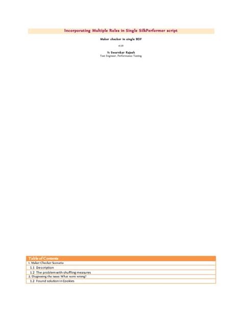 Maker Checker Incorporating Multiple Roles In Single Silkperformer