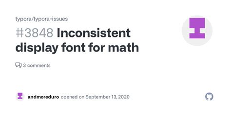 Inconsistent Display Font For Math · Issue 3848 · Typoratypora Issues