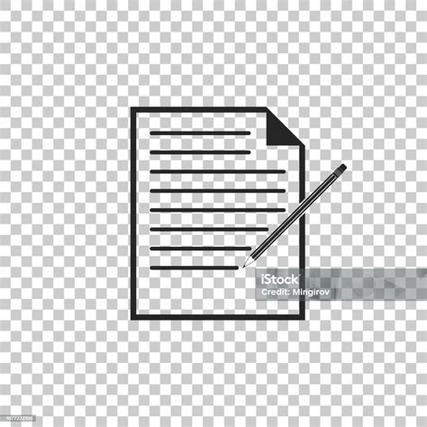 빈 노트와 연필 지우개 아이콘 투명 한 배경에 고립 종이 연필 평면 디자인입니다 벡터 일러스트 레이 션 0명에 대한 스톡 벡터