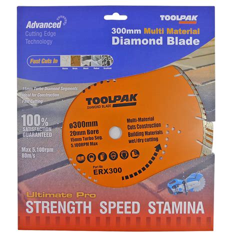 300mm X 20mm Multi Material Diamond Blade 15mm Turbo Segment