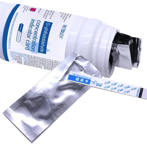 Glutaraldehyde Concentration Indicator Card Used To Measure The