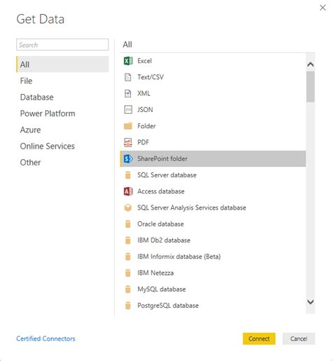 setup powerbi to refresh from a onedrive folder
