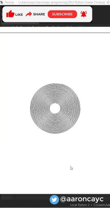 Python Turtle Animation Create Spiral Circle Python Pythonprogramming Pythontutorial Youtube