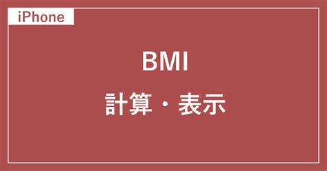 iPhone 簡単に BMI を計算表示する方法 PC設定のカルマ