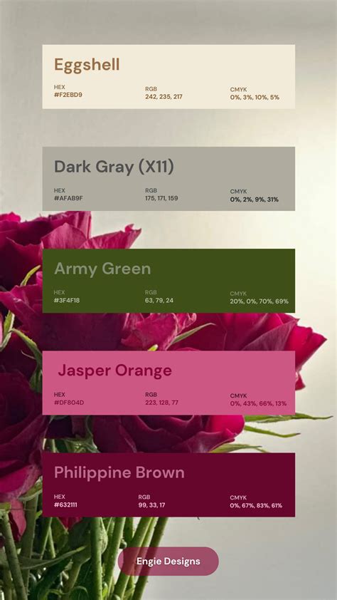 5 Colour Pallet Covers Pink Roses Aesthetic Themed 🩷 In 2025 Color Palette Design Color