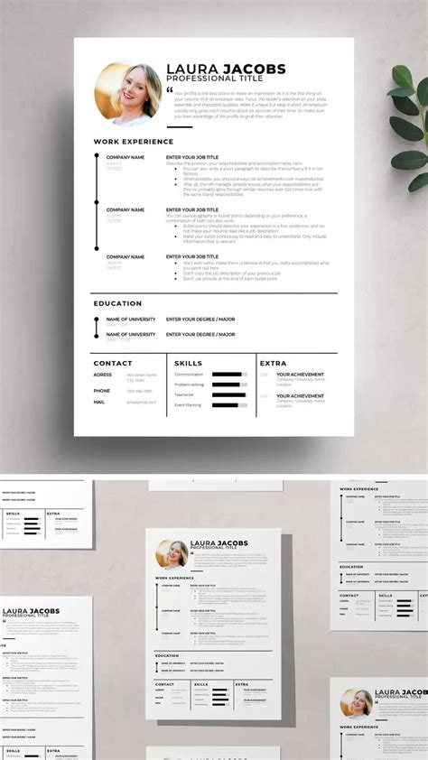 Editable Cv Template Graphic Design Layout Artofit
