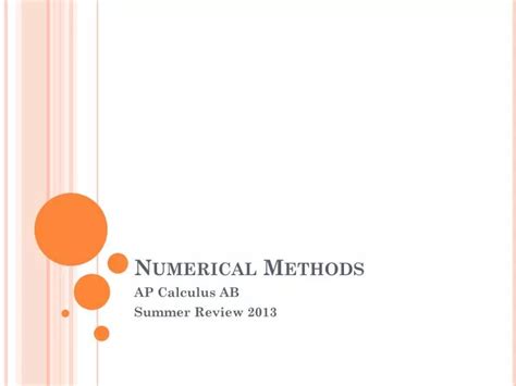 Ppt Numerical Methods Powerpoint Presentation Free Download Id6153603