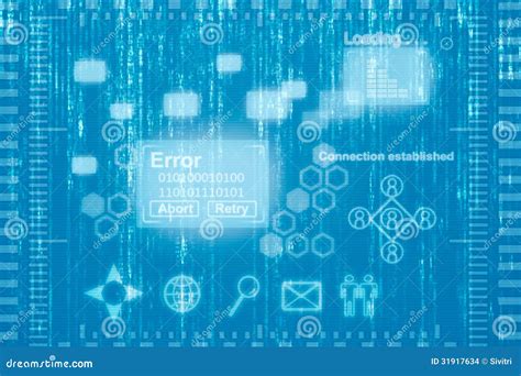 Abstract Virtual Desktop Background Stock Illustration Illustration Of Files Connection 31917634