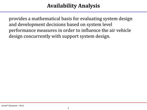Ppt Systems Availability Modeling And Analysis Powerpoint Presentation