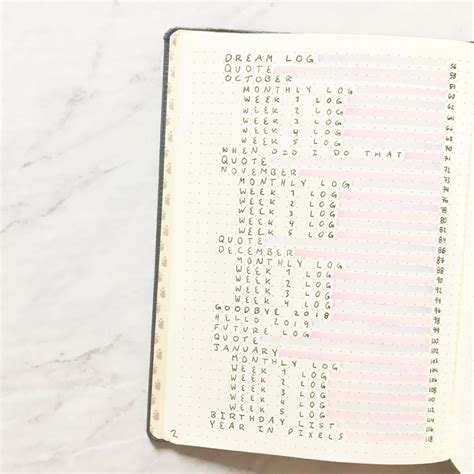 The Bullet Journal Index 17 Tips And Ideas For Inspiration