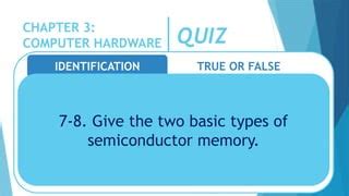 Chapter Computer Hardware Quiz And Answers Pptx