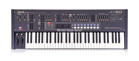 Akai Ax60 Keyboard Synthesizer Programmable Six Voice Synth Vintage