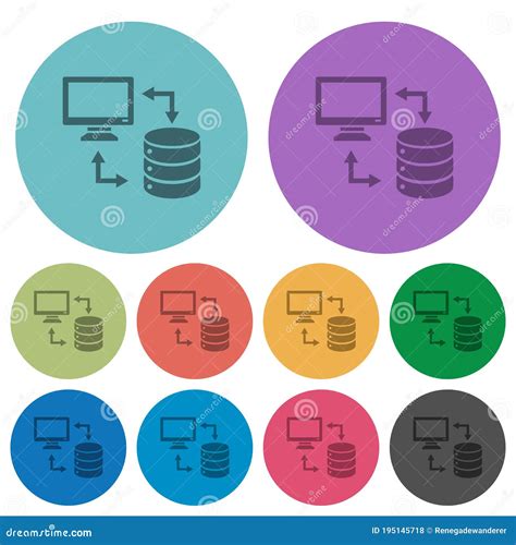 Syncronize Data With Database Color Darker Flat Icons Stock Vector Illustration Of Send Rows