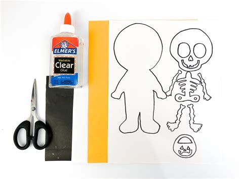 Easy Skeleton Craft With Free Printable Template In The Playroom