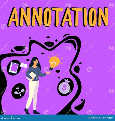 Handwriting Text Annotation Business Concept Note Added By Way Of