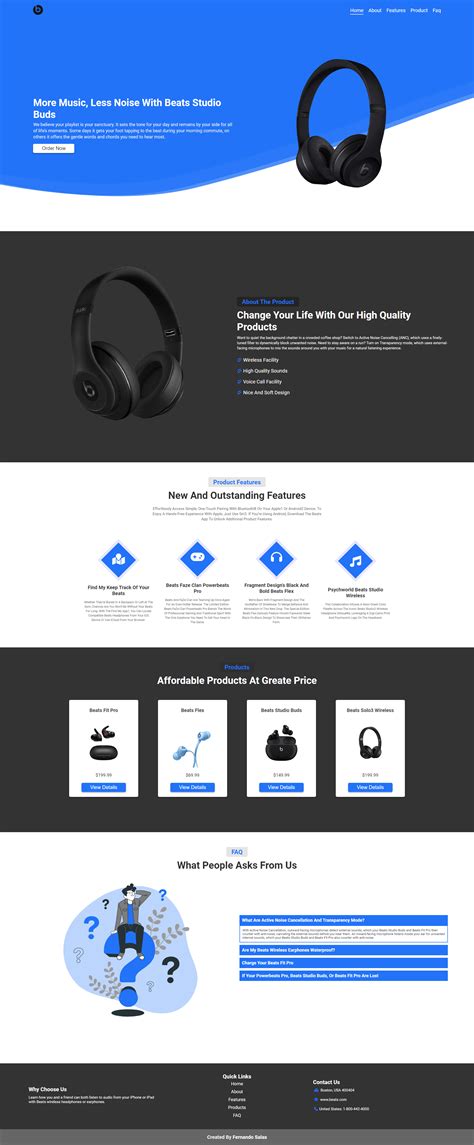Github Luissalas94headphones Beats Landing Page Headphone Beats Landing Page Build With