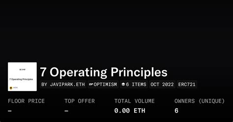7 Operating Principles Collection Opensea