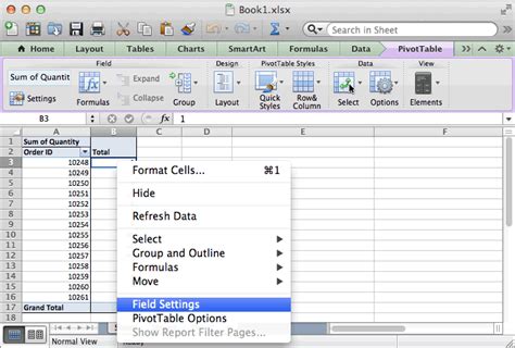 Ms Excel 2011 For Mac Show Totals As A Percentage Of Grand Total In A
