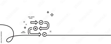 Survey Progress Line Icon Continuous One Line With Curl Quiz