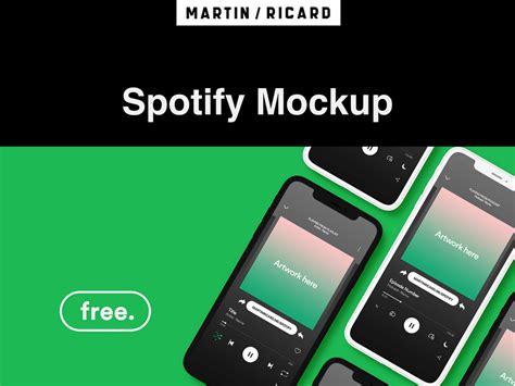 Spotify App Ui Mockup Psd Freebie By Martin Ricard ~ Epicpxls