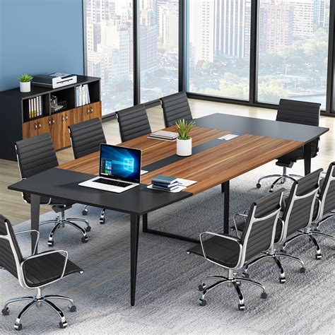 Tribesigns 8ft Conference Table Large Rectangle Shaped