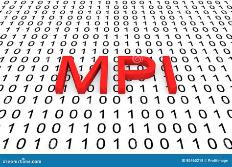 Mpi In The Form Of Binary Code Stock Illustration Illustration Of