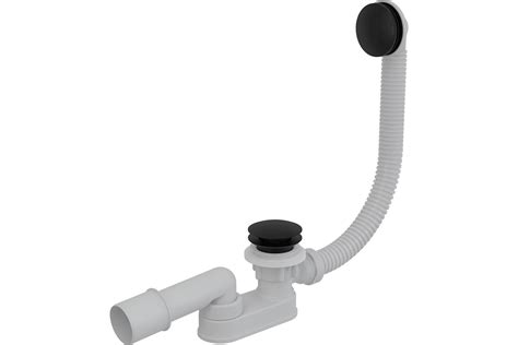 Сифон для ванны Alcadrain A507BLACK CLICK/CLACK, черный-мат 00047342 ...