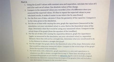 Solved Part A 1 Using The Q And V Values With Constant Chegg Com
