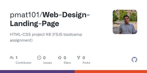 Github Pmat101 Web Design Landing Page Html Css Project 8 Fsjs Bootcamp Assignment