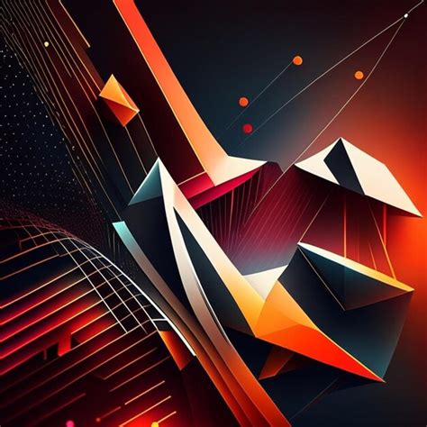 Premium Ai Image Abstract Background With Low Poly Design With Connecting Dots