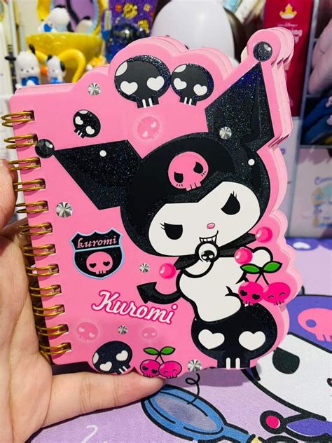 Sanrio Pink Kuromi Naughty Glittery Notebook On Carousell