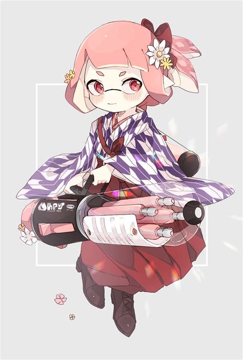 Inkling Player Character And Inkling Girl Splatoon Drawn By Ika Esu