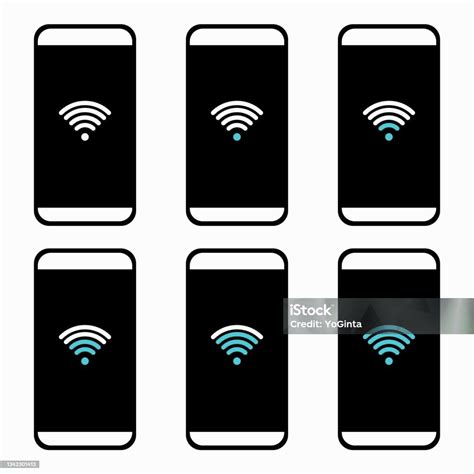 화면에 와이파이 신호와 모바일의 세트 와이파이 신호 알림 개념 디자인 기호 0명에 대한 스톡 벡터 아트 및 기타 이미지 0명 5g Brand Name Smart