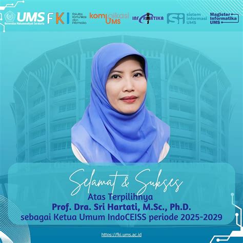 Informatika Ums Selamat Dan Sukses Atas Terpilihnya Prof Dra Sri Hartati M Sc Ph D