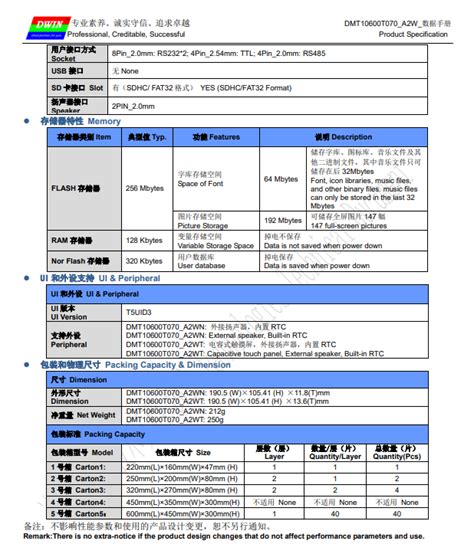 DWIN 7 Inch 1024 600 HMI Touch Screen 65K Colors Smart LCD Module UART Displa DMT10600T070