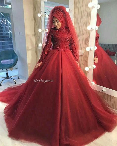 Muslim Wedding Gown Red Wedding