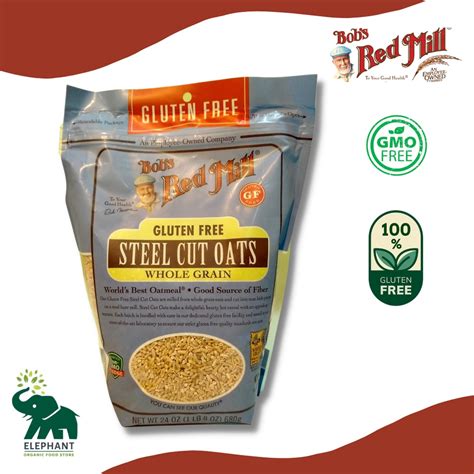 Bob s Red mill Gluten Free Steel Cut Oats g oz เมลดขาวโอต ขาวโอตอบ สตลคทโอต
