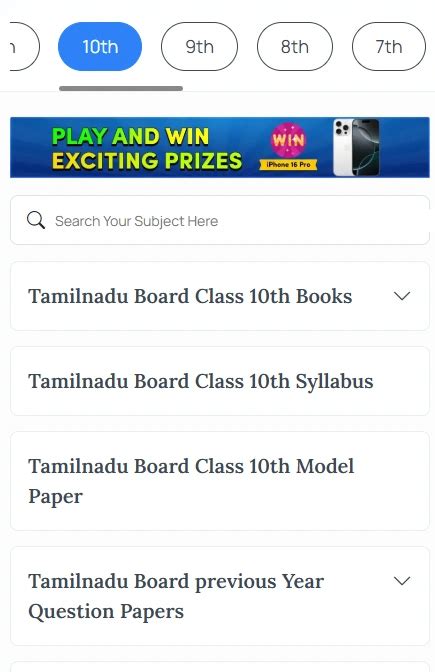 Tamil Nadu Tn Board 10th Tamil Syllabus 2024 25 Pdf Download